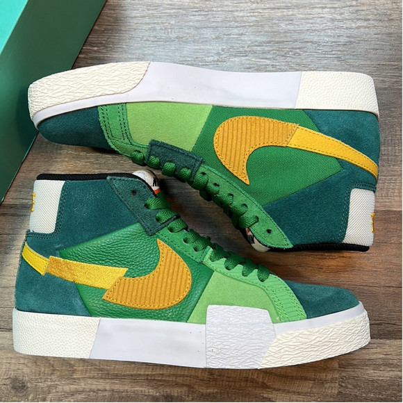 Nike | Shoes | Nike Sb Zoom Blazer Mid Prm Aloe Verde | Poshmark